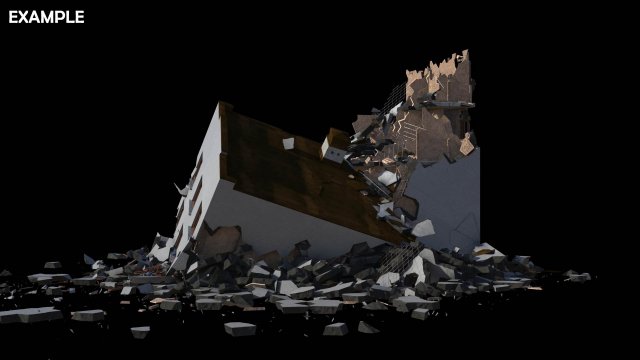 collapsed building 2 3D Model in Buildings 3DExport