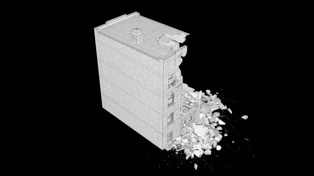 damaged building 3D Model in Buildings 3DExport