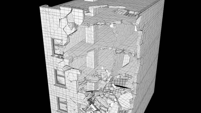 damaged building 3D Model in Buildings 3DExport