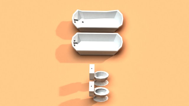 post apocalyptic toilet and bath 3D Model in Bathroom 3DExport