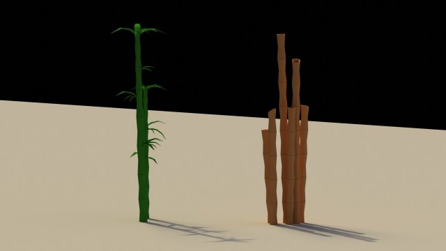 Low Poly Bamboo Trees 3D Model in Tree 3DExport