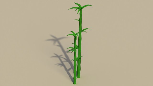 Low Poly Bamboo Trees 3D Model in Tree 3DExport