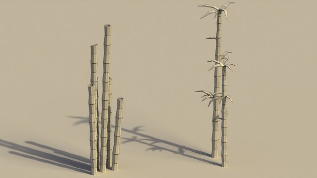 Low Poly Bamboo Trees 3D Model in Tree 3DExport