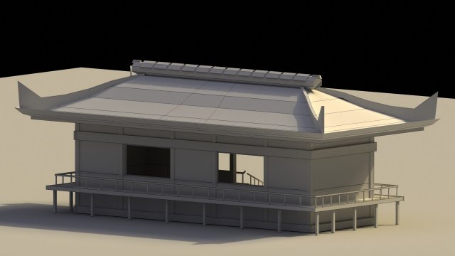 Low Poly Traditional Japanese House 3 3D Model in Buildings 3DExport