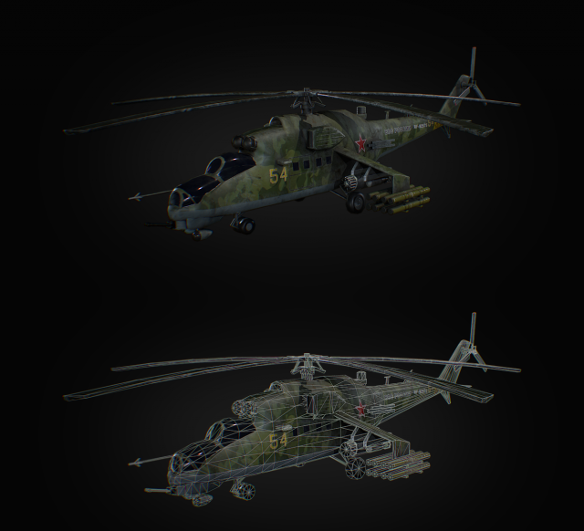 mil mi-24 3D Model in Helicopter 3DExport