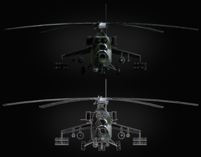 mil mi-24 3D Model in Helicopter 3DExport
