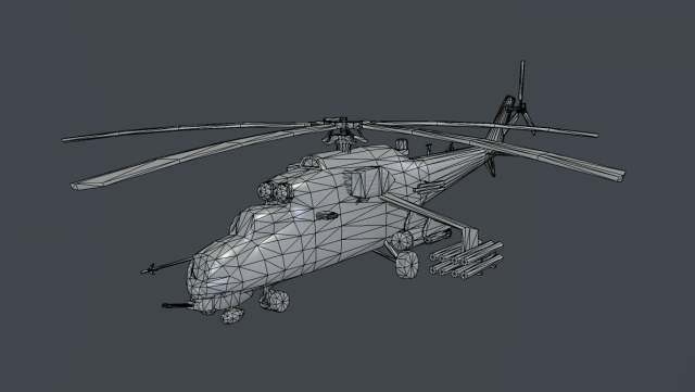mil mi-24 3D Model in Helicopter 3DExport