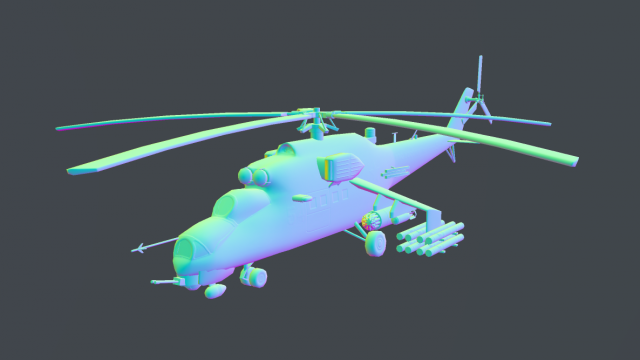 mil mi-24 3D Model in Helicopter 3DExport