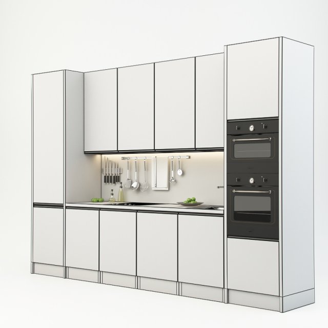 modern kitchen 3D Model in Kitchen 3DExport