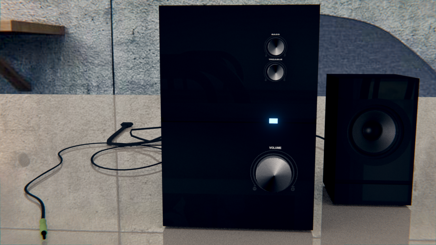 Subwoofer 3D Model in Audio 3DExport