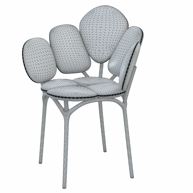 Louis Vuitton LV Petal Chair 3D Model in Stool 3DExport