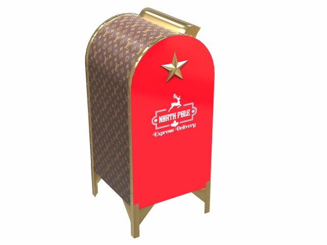 Santa Christmas Mailbox for Letters 3D Model in X-mas 3DExport