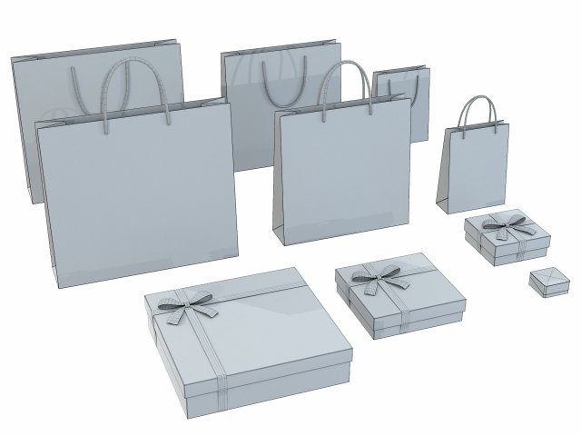 Versace Gift Packaging Boxes and Paper Bags 3D Model in Clothing 3DExport