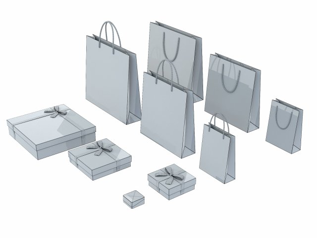 Versace Gift Packaging Boxes and Paper Bags 3D Model in Clothing 3DExport