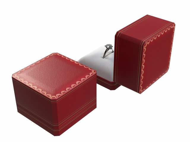 Ring with Red Box 3D Model in Clothing 3DExport
