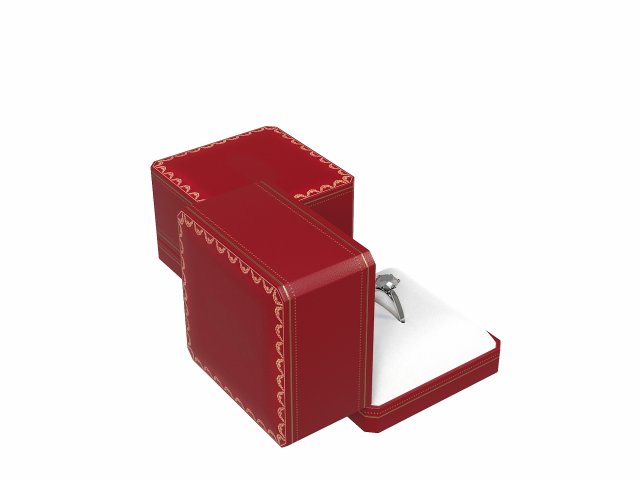 Ring with Red Box 3D Model in Clothing 3DExport