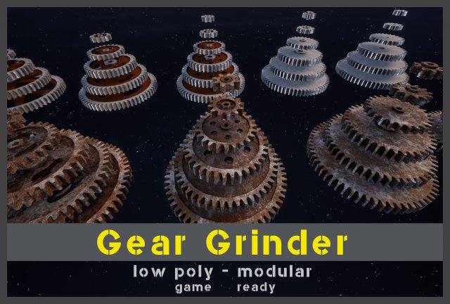 gear grinder asset pack 3D Model in Parts 3DExport