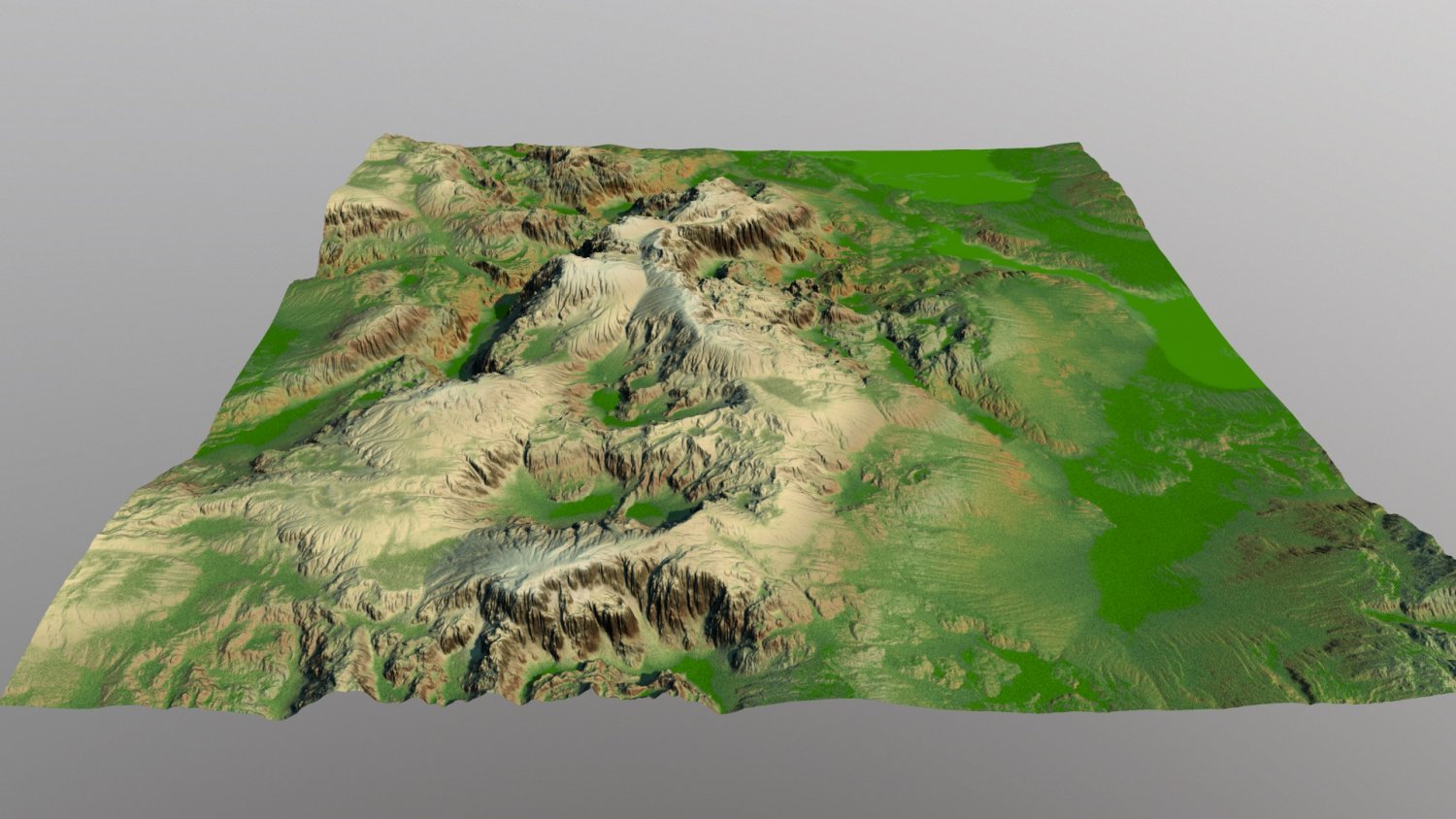 Terrain 3D Model in Landscapes 3DExport