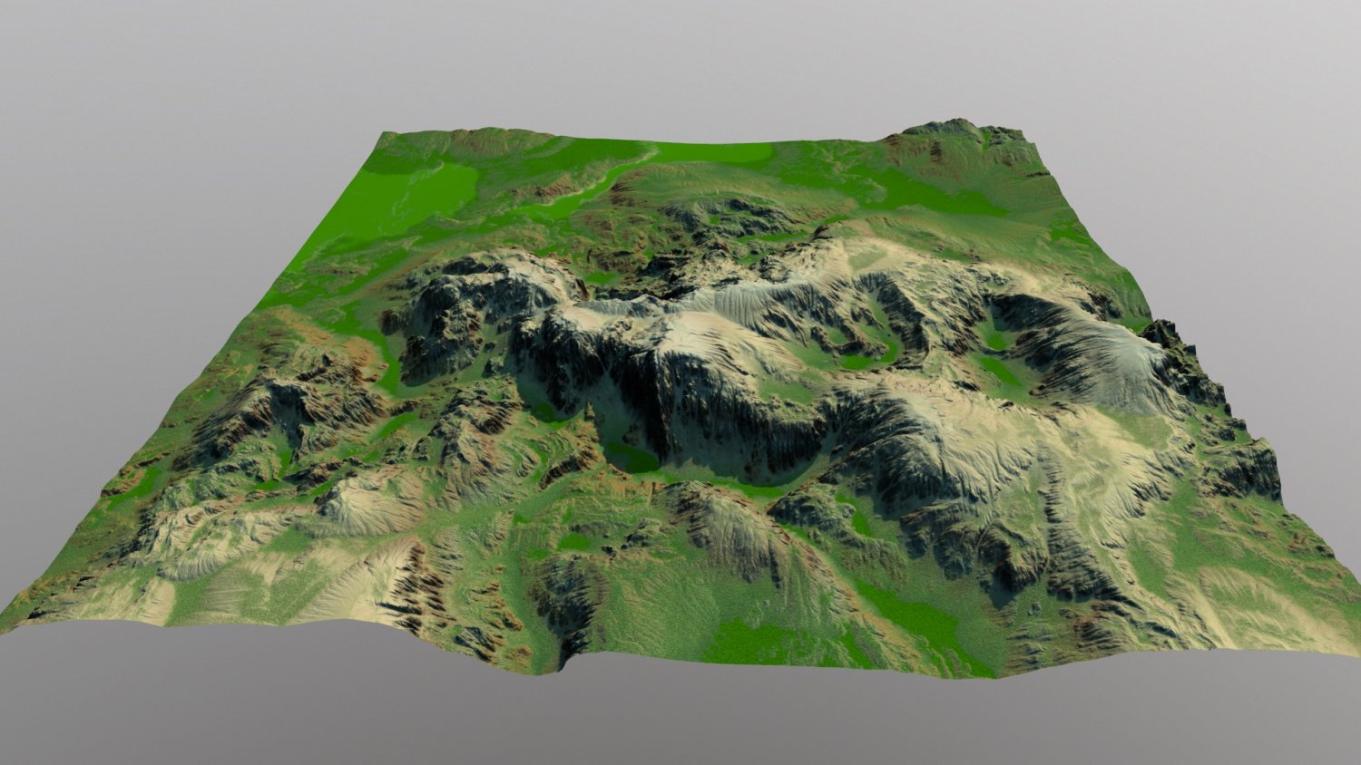 Terrain 3D Model in Landscapes 3DExport