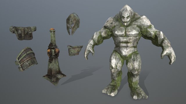 Rock monster 3D Model in Monster 3DExport