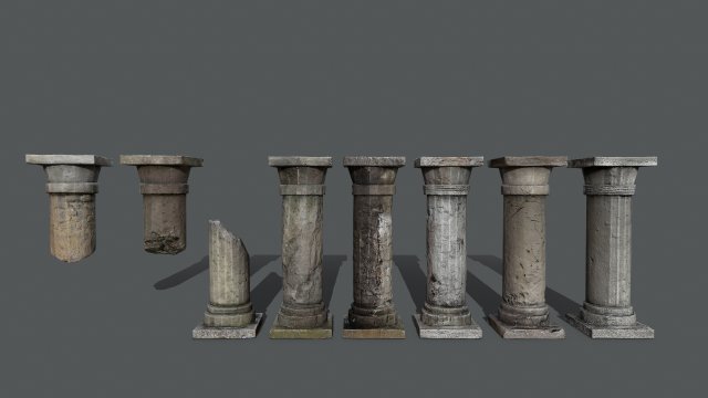 Castle pillar 3D Model in Decoration 3DExport
