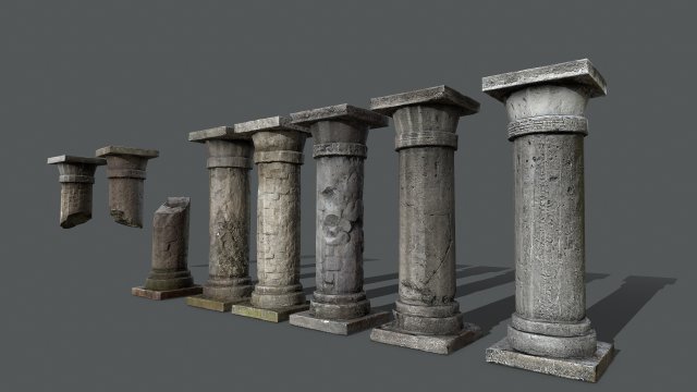 Castle pillar 3D Model in Decoration 3DExport