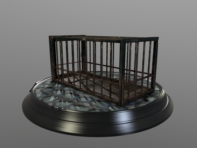 animal cage 3D Model in Exhibit 3DExport