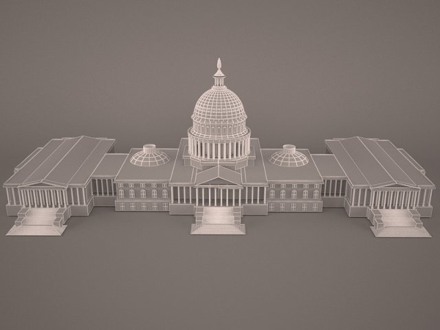 Us capitol building 3D Model in Landmarks 3DExport