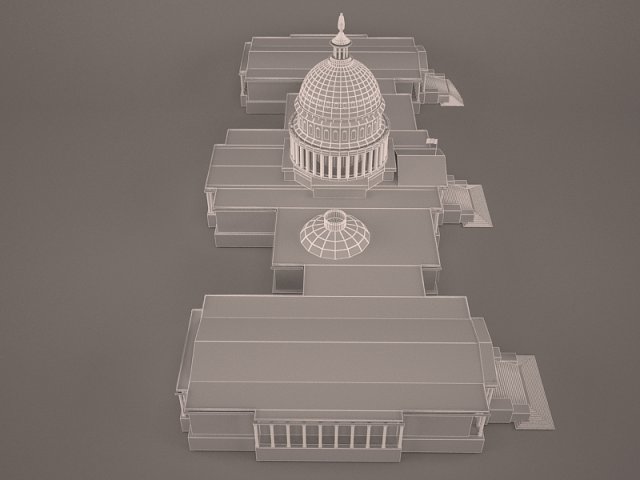 Us capitol building 3D Model in Landmarks 3DExport