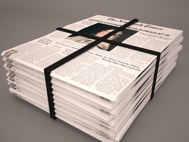 newspaper 3D Model in Other 3DExport