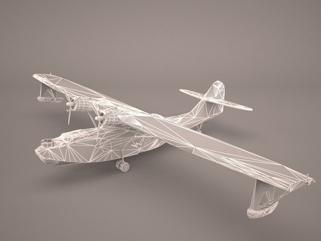 consolidated pby 5 catalina poser vue 3D Model in Fighter 3DExport