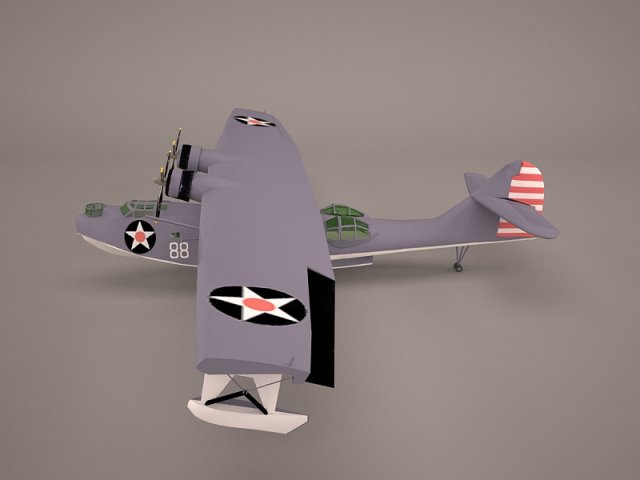 consolidated pby 5 catalina poser vue 3D Model in Fighter 3DExport