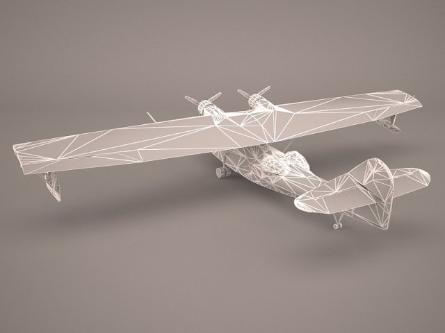 consolidated pby 5 catalina poser vue 3D Model in Fighter 3DExport