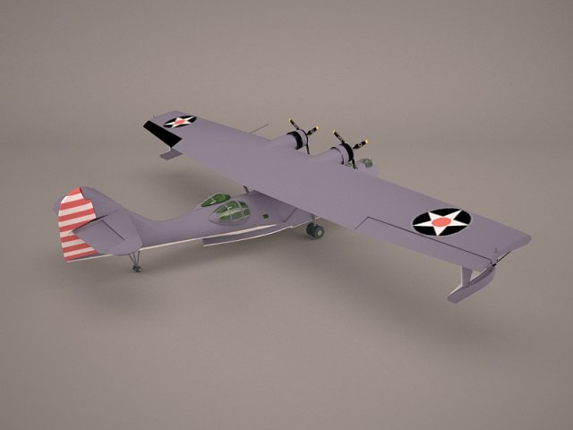 consolidated pby 5 catalina poser vue 3D Model in Fighter 3DExport