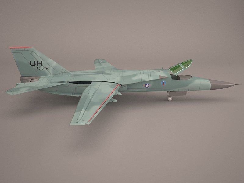 Gen Dyn F-111 Aardvark V03 USAF 3D Model in Fighter 3DExport