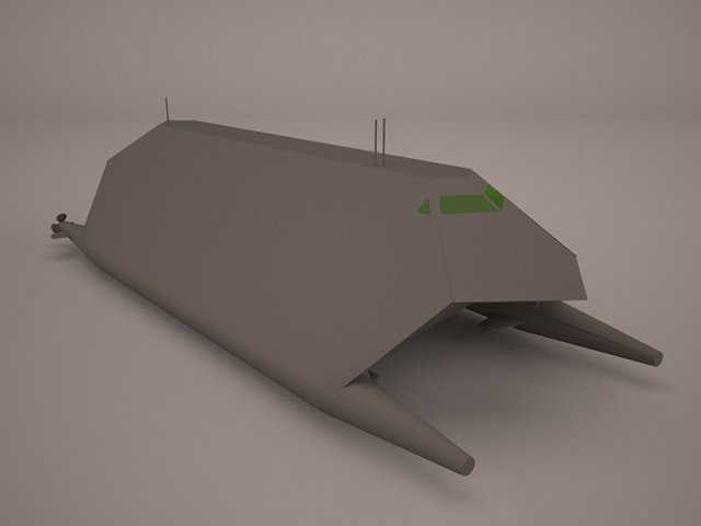 hsv-2 swift hybrid catamaran 3D Model in Battleship 3DExport