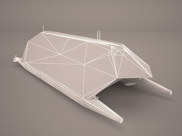 hsv-2 swift hybrid catamaran 3D Model in Battleship 3DExport