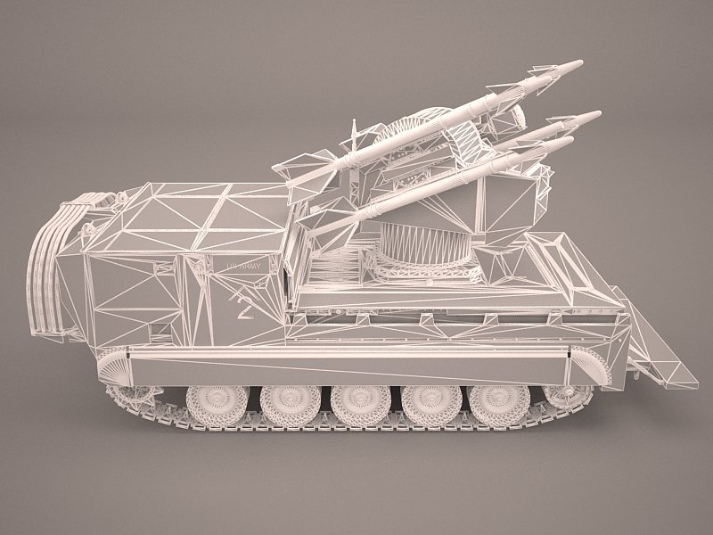 US Multiple Rocket Launcher M270 MLRS Camo 3D Model in Artillery 3DExport