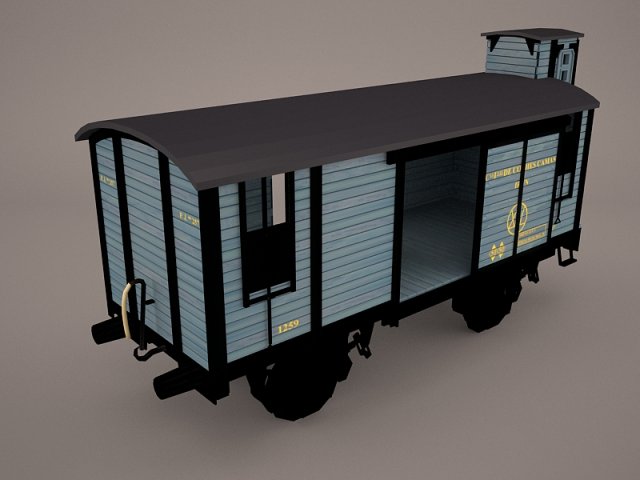 box car 3D Model in Train 3DExport