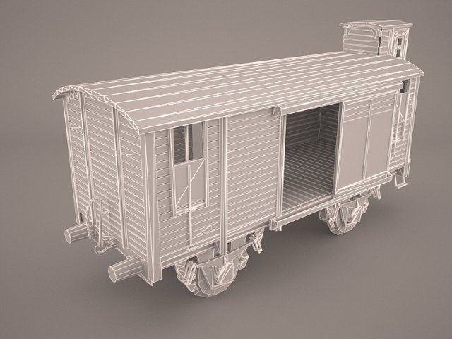box car 3D Model in Train 3DExport