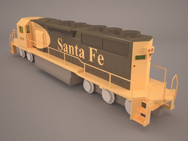 locomotive emd sd70ace bnsf 3D Model in Train 3DExport