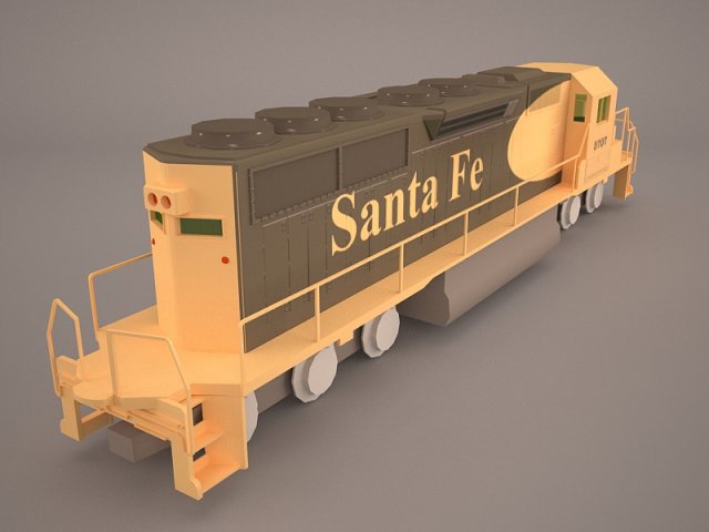 locomotive emd sd70ace bnsf 3D Model in Train 3DExport