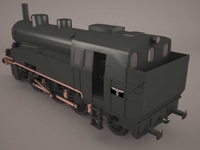 steam locomotive 3D Model in Train 3DExport