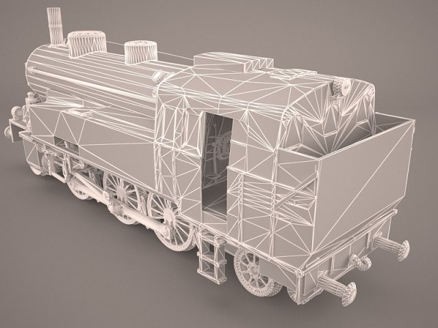 steam locomotive 3D Model in Train 3DExport