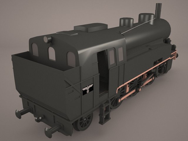 steam locomotive 3D Model in Train 3DExport