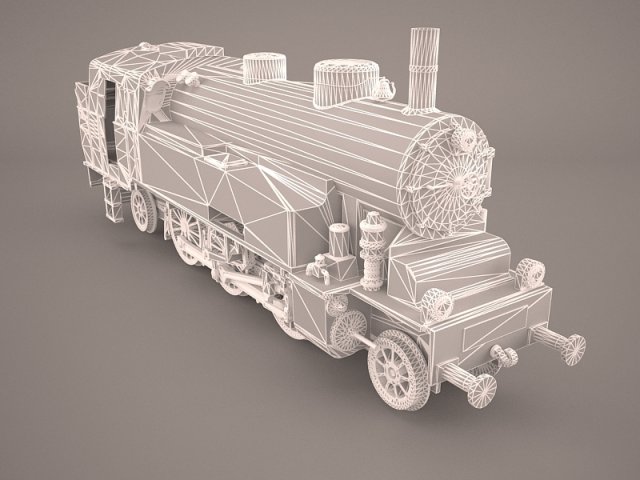 steam locomotive 3D Model in Train 3DExport