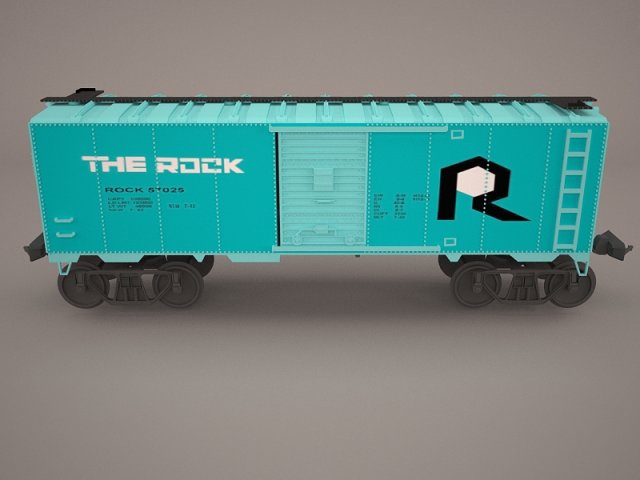 box car 3D Model in Train 3DExport