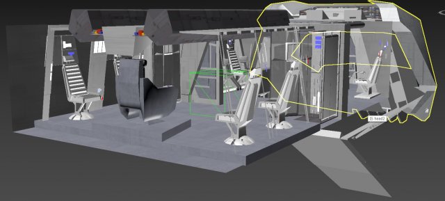 shuttle cockpit lambda t4a class star wars 3D Model in Other 3DExport