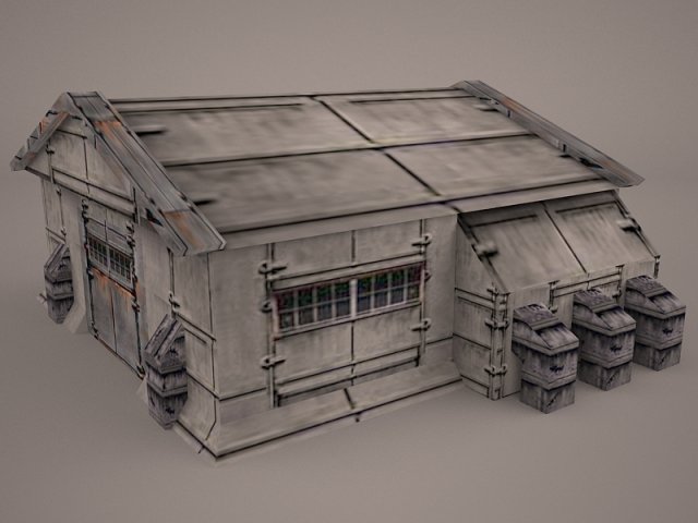 old barrack 3D Model in Buildings 3DExport