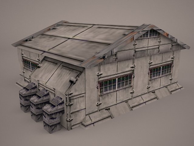 old barrack 3D Model in Buildings 3DExport